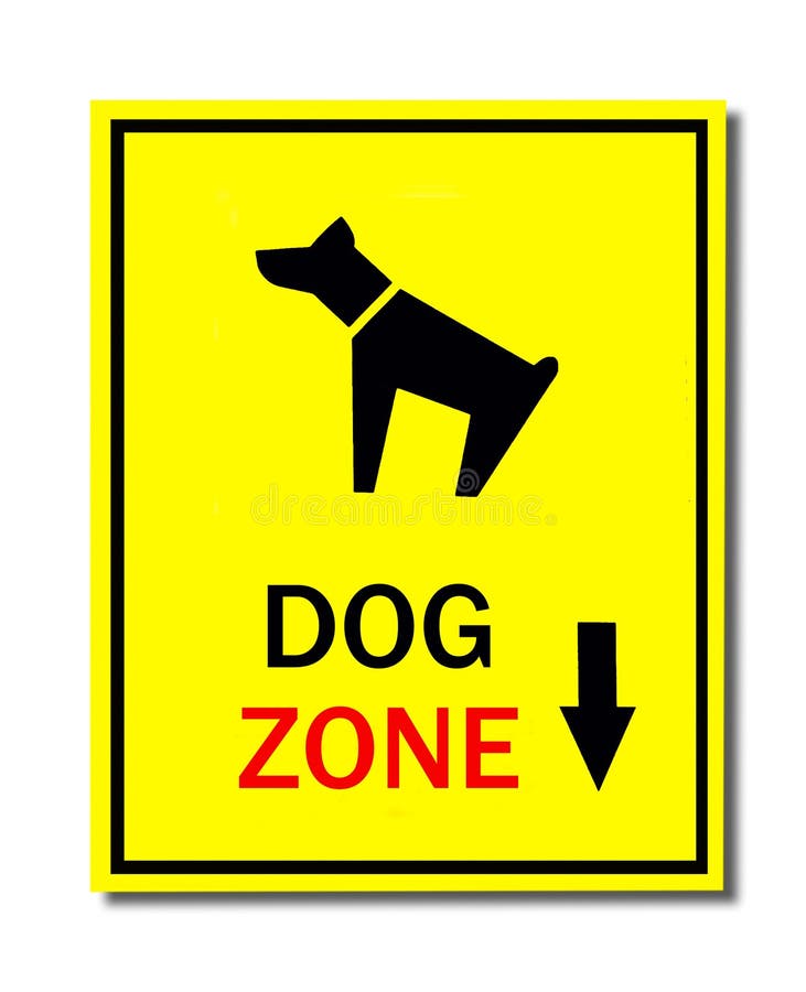 Sign of dog zone stock photo. Image of restricted, regulations - 34848706