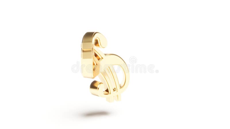 Sign Dollar Dancing on White Intro 3d Stock Illustration - Illustration ...