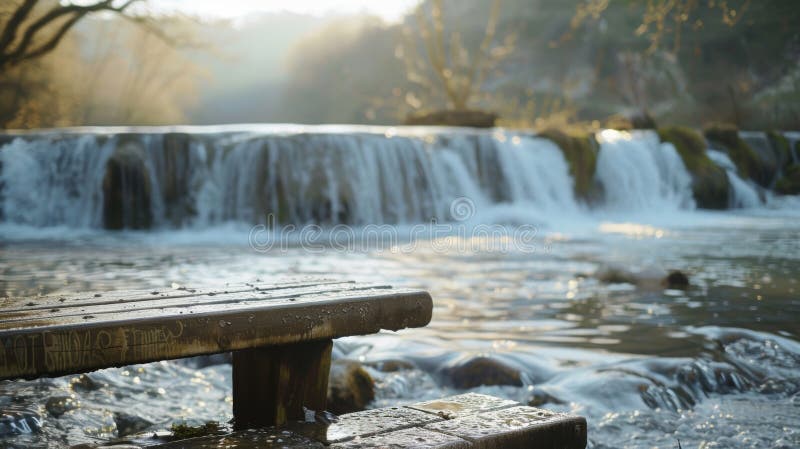 A Sign with a Drawing of a Waterfall and the Phrase Enjoy the Wonders ...