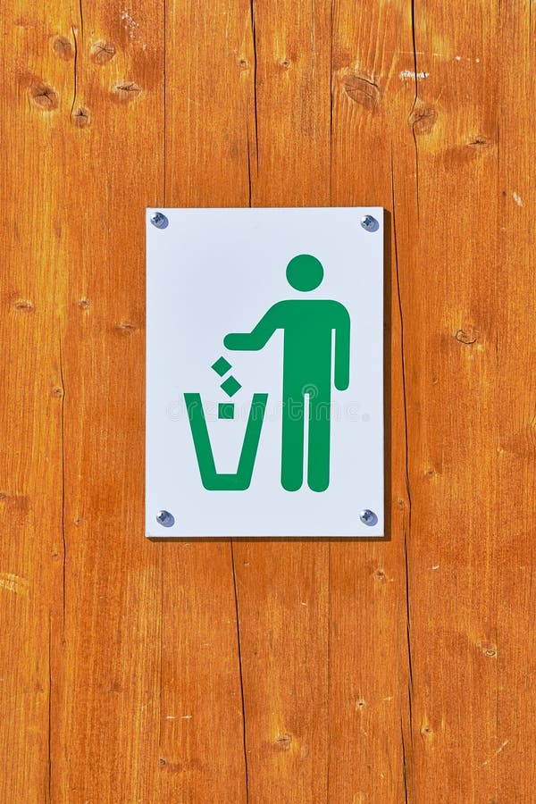Dustbin sign closeup stock image. Image of waste, icon - 101393605