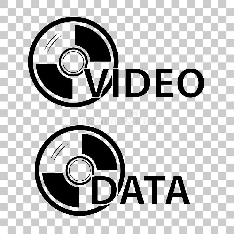 Sign for DVD Video, Photo and Data, at Transparent Effect Background ...