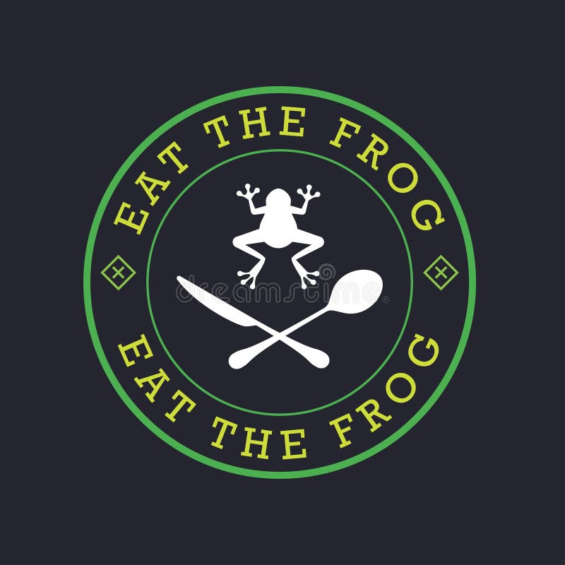 A Sign of Eat the Frog. Isolated Vector Illustration Stock Illustration ...