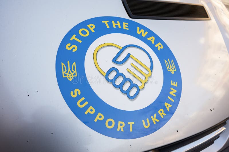 Illustration Advocating Support for Ukraine with a Peace and Unity ...