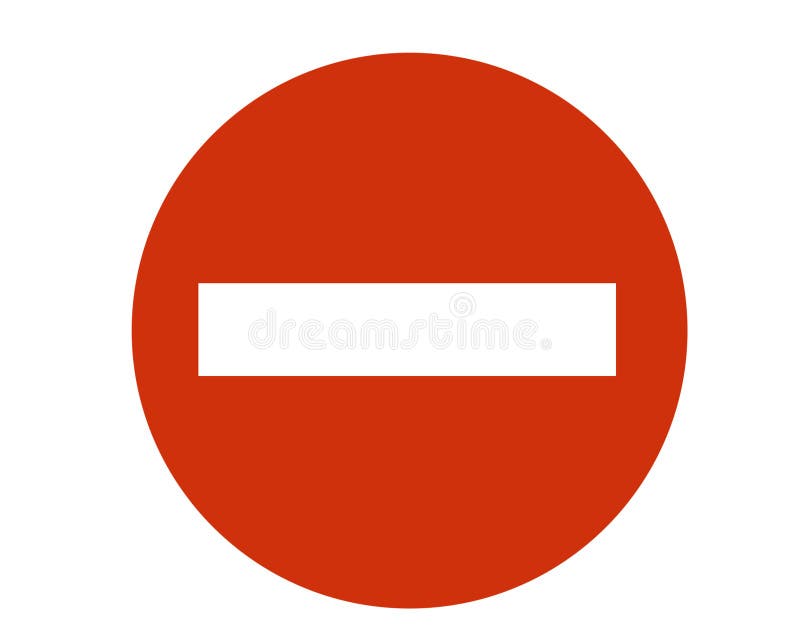 The Sign Entrance is Forbidden. Stock Illustration - Illustration of ...