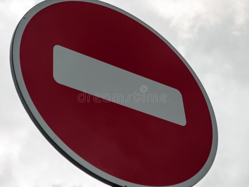 The Sign Entry is Prohibited Close-up Stock Photo - Image of town, ring ...