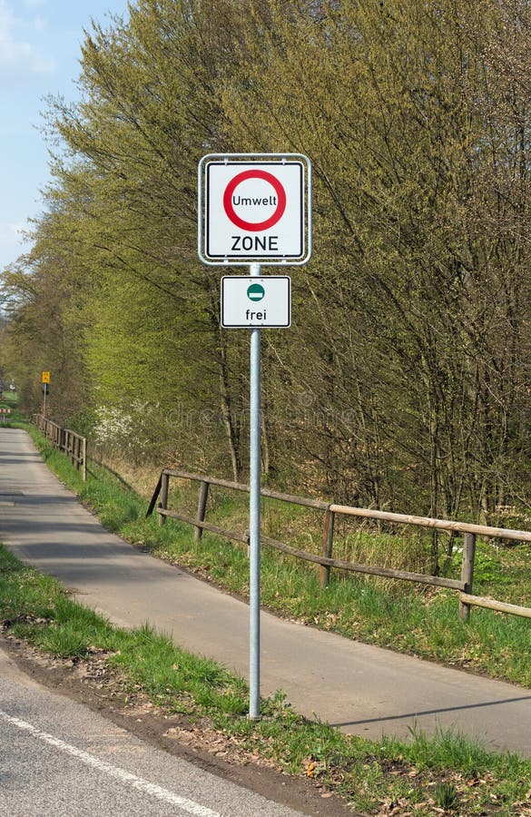 Sign environment zone stock photo. Image of germany, label - 90487592