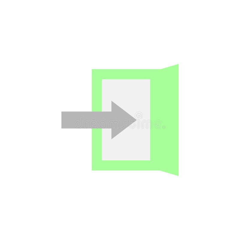 Sign, Exit Icon. Simple Color Vector Elements of Shopping Center Icons ...