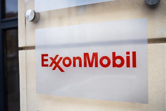 A sign of exxon mobil editorial stock image. Image of mobil - 267362729