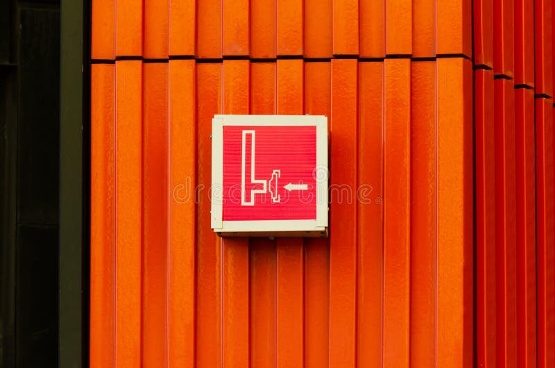 Sign on Facade of Building Indicating Location of Fire Hydrant ...