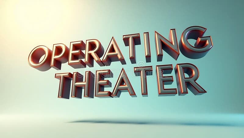 Operating Theater Sign Showcasing Dimensional Typography Against a ...