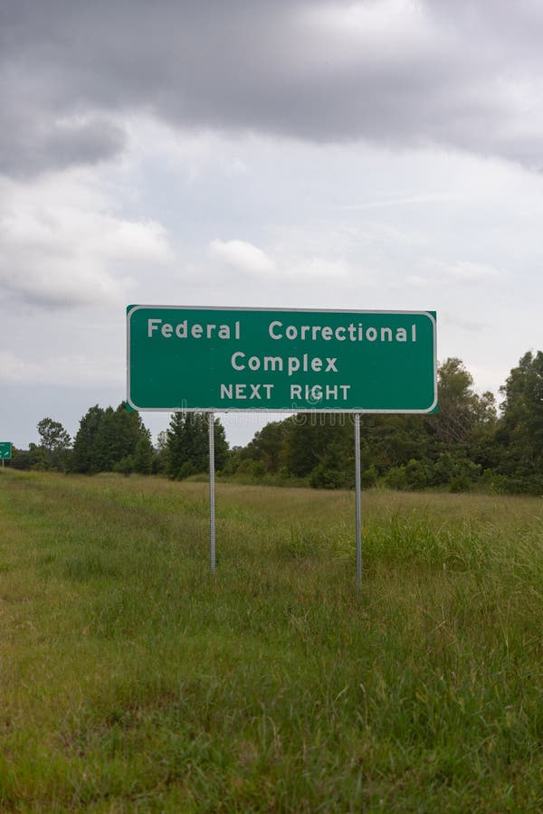 Sign for Federal Correctional Facility Stock Photo - Image of prisoner ...