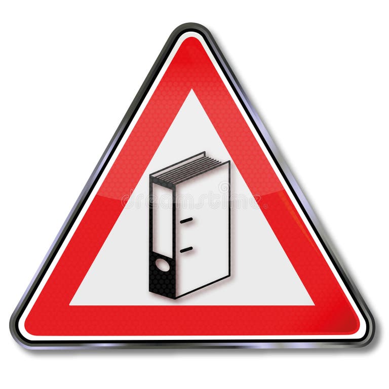 Sign with file folder stock vector. Illustration of paperwork - 100655623