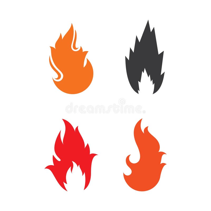 Sign of Fire Flame Logo Vector Icon Illustration Stock Vector ...