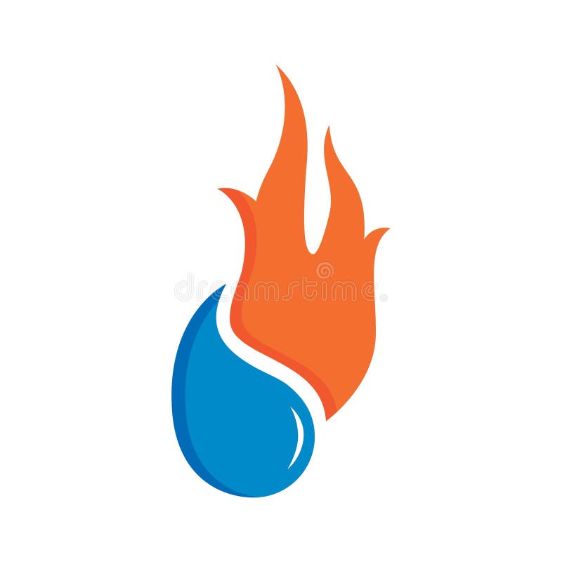 Sign of Fire and Water Logo Vector Icon Illustration Stock Illustration ...