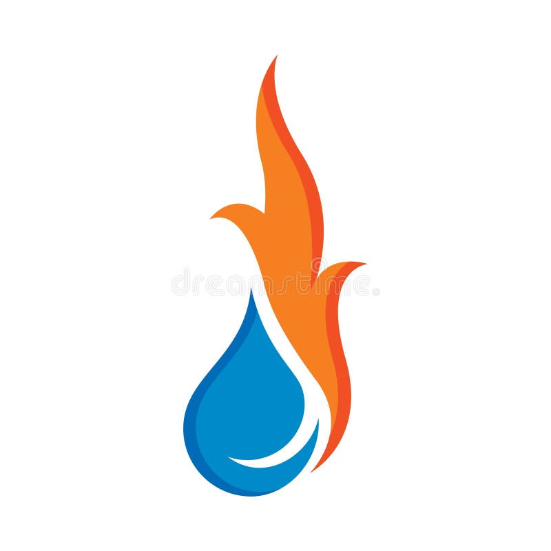 Sign of Fire and Water Logo Vector Icon Illustration Stock Illustration ...