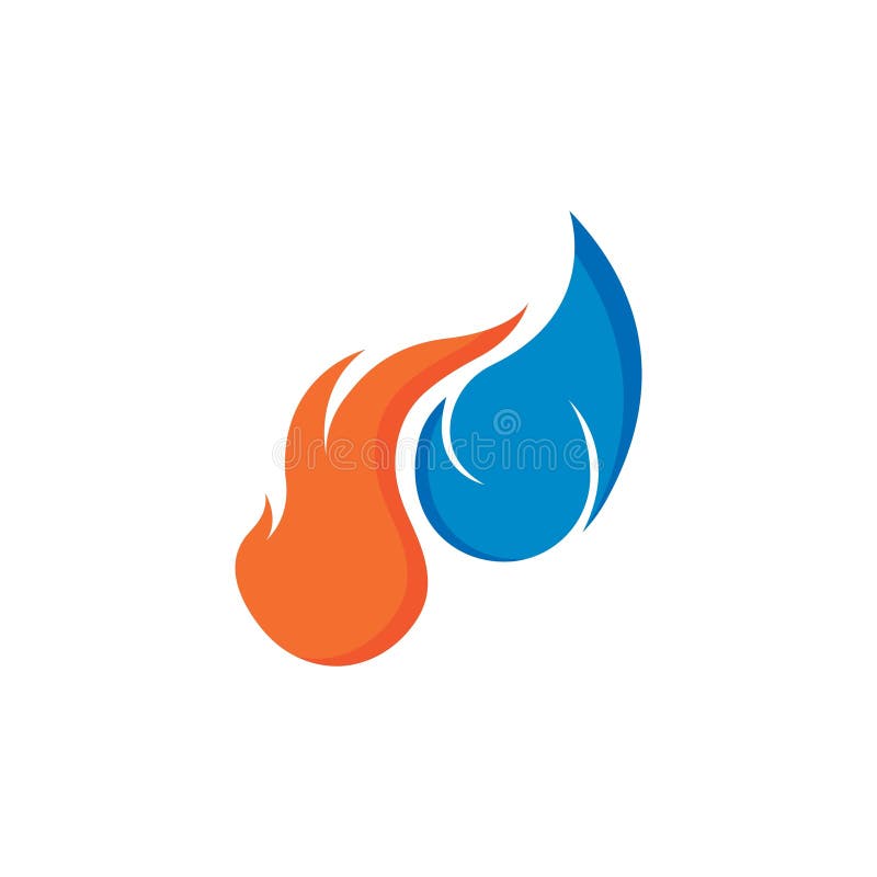 Sign of Fire and Water Logo Vector Icon Illustration Stock Vector ...