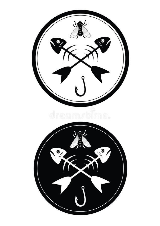 Sign of fishing stock vector. Illustration of sign, black - 3755938