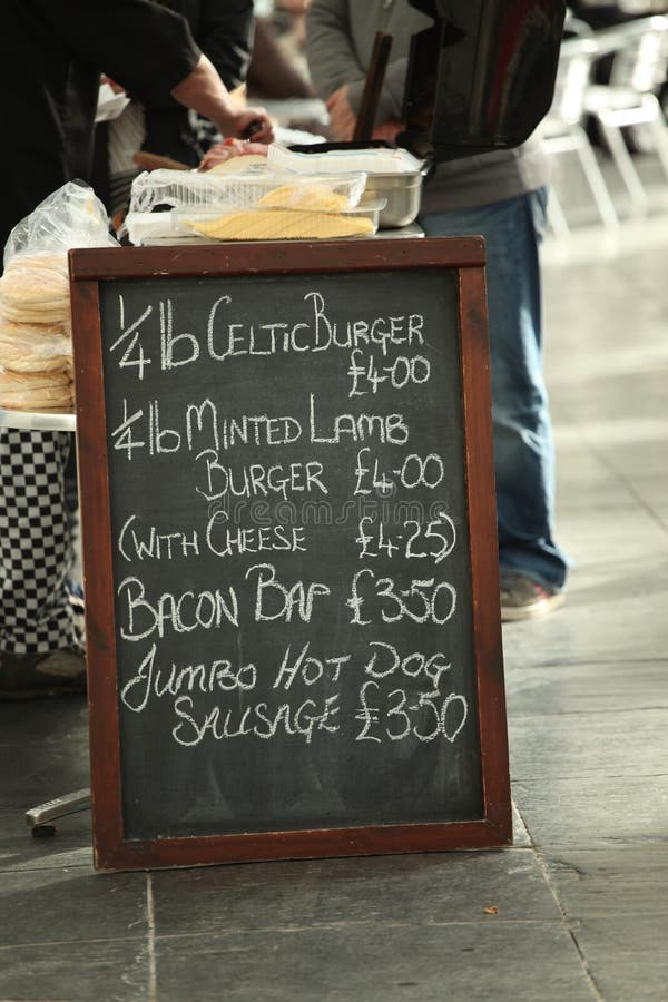 Sign at Food Market stock photo. Image of writing, wooden - 28915818