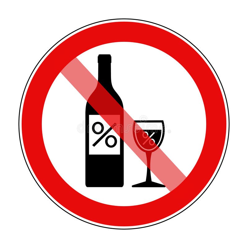 Sign Forbidden Consumption of Alcohol Stock Vector - Illustration of ...