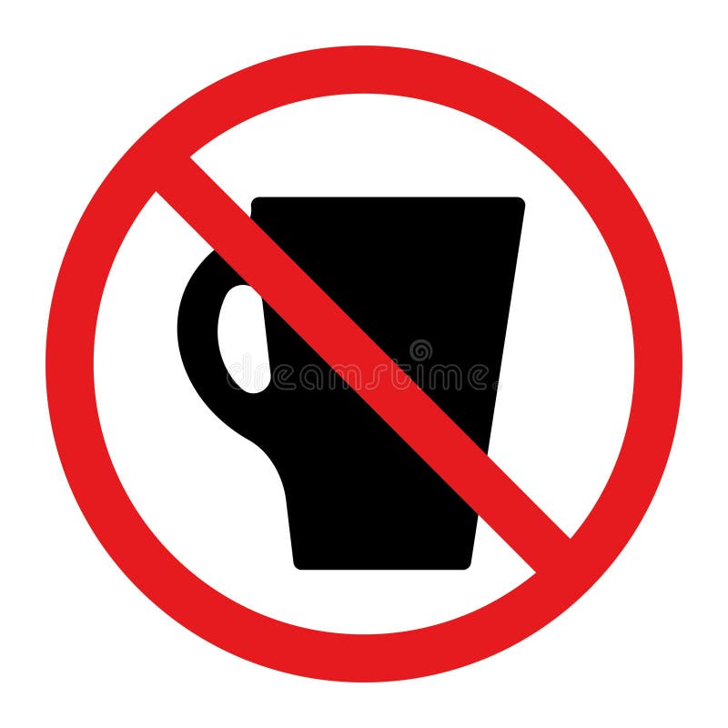 Sign Forbidden To Drink Water, Vector Illustration. Stock Illustration ...