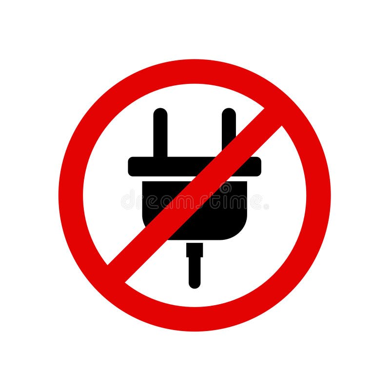 Sign Forbidding the Connection, Electrical Devices Stock Vector ...