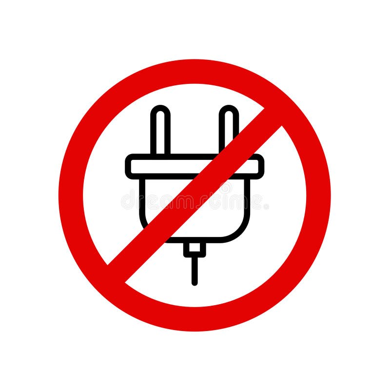 Sign Forbidding the Connection, Electrical Devices Stock Vector ...