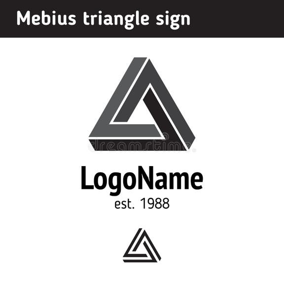 Logo in the Form of a Mobius Triangle Stock Vector - Illustration of ...