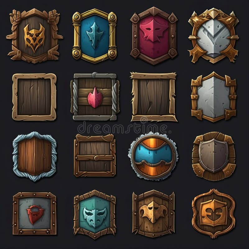 Sign Frame Medieval Ai Generated Stock Image - Image of metal ...