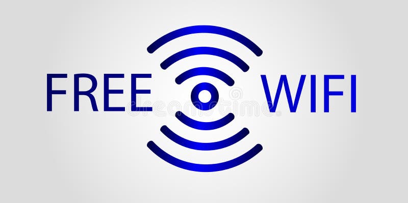 Sign Free Internet Connection with Place for Your Logo Stock Vector ...