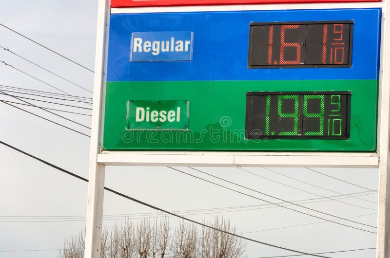 Sign with gas prices stock photo. Image of generation - 72076944
