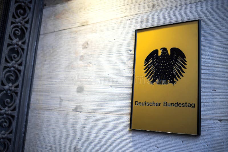 A Sign of the German Bundestag Buildings Editorial Photography - Image ...