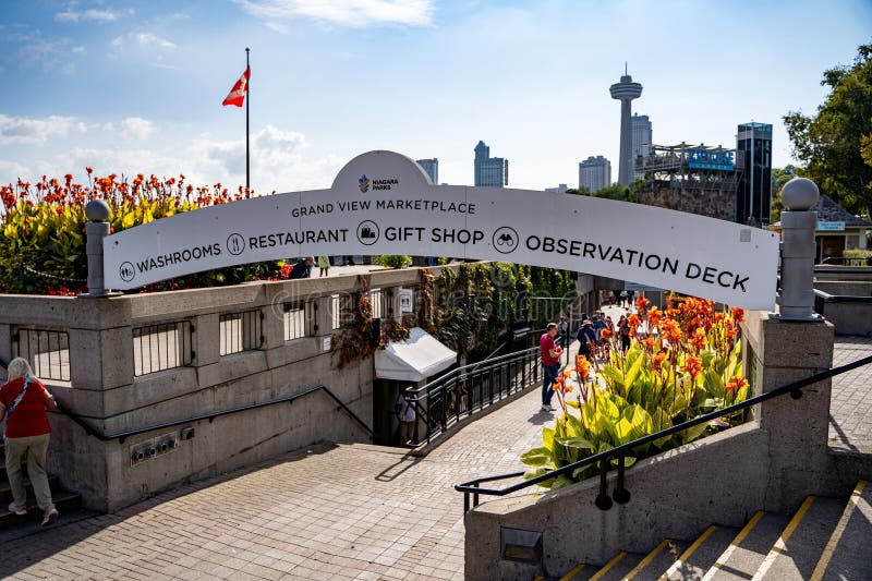 The Sign for Grand View Marketplace in Niagara Falls. Editorial Photo ...
