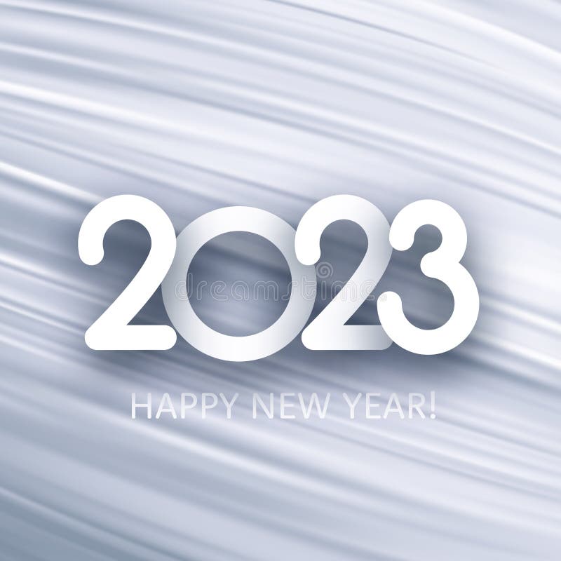 2023 Sign on Brush Strokes Background Stock Vector - Illustration of ...