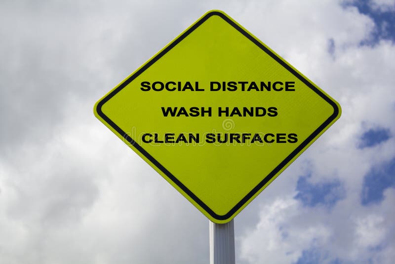 Sign with Guidance for Avoiding Coronavirus. Covid-19 Rules or Guides ...