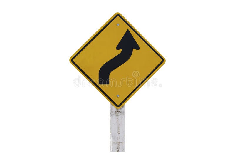 Right sharp curve stock image. Image of highway, sign - 26431775