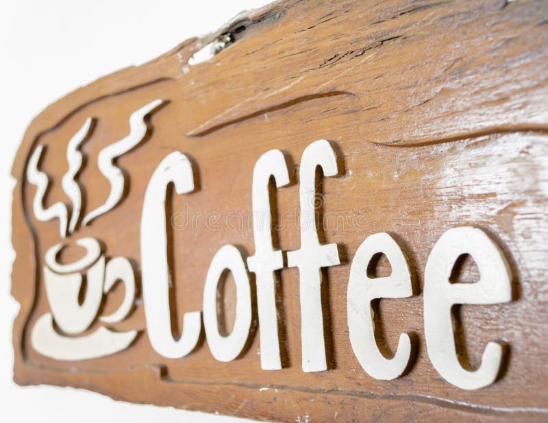 The sign have a stock photo. Image of coffee, frame, sign - 43129696