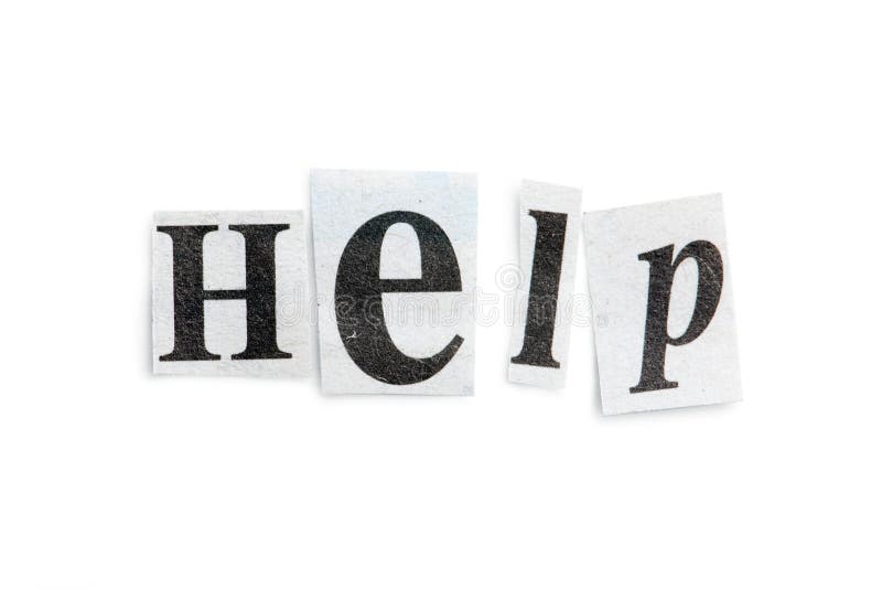 Word Help Zoomed in Computer Keyboard Stock Image - Image of letters ...