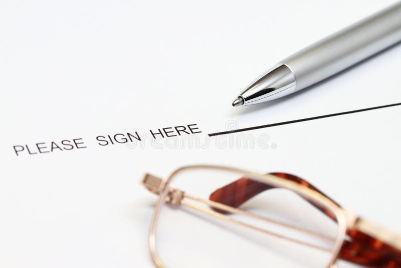 Sign Here Please stock photo. Image of finance, sign, purchase - 525916