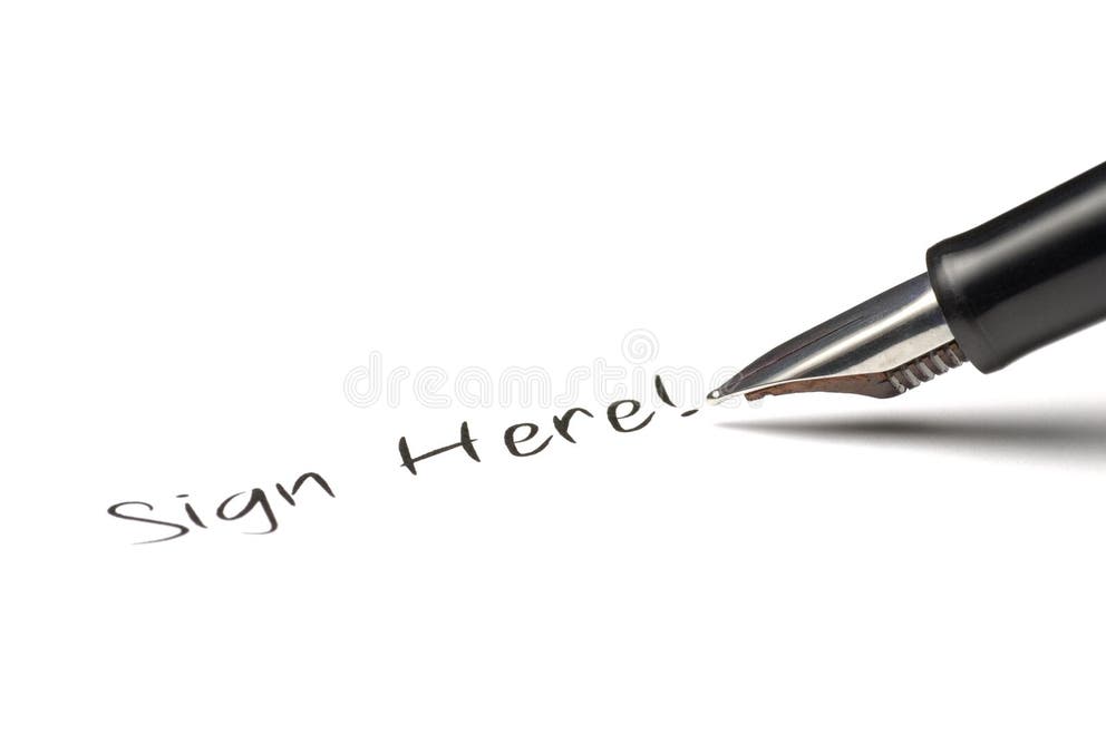 Sign Here stock photo. Image of write, proposal, sentence - 1244884