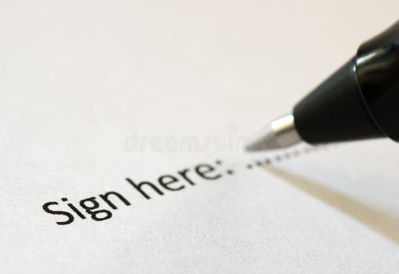 Sign here stock image. Image of white, business, signature - 16413677