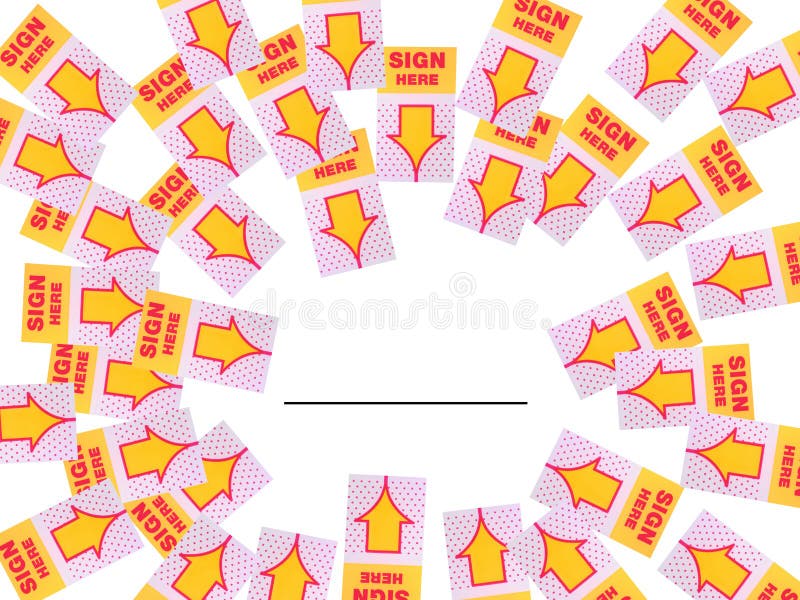 Sign Here stock illustration. Illustration of signature - 26474561