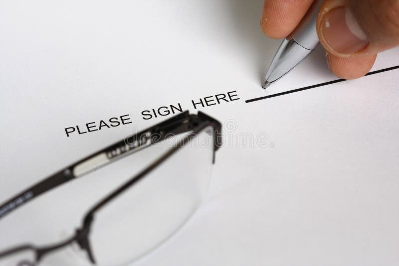 Sign Here Please stock photo. Image of finance, sign, purchase - 525916