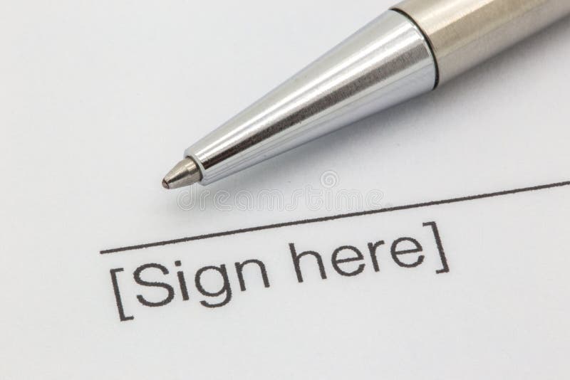 Sign Here Please stock photo. Image of finance, sign, purchase - 525916