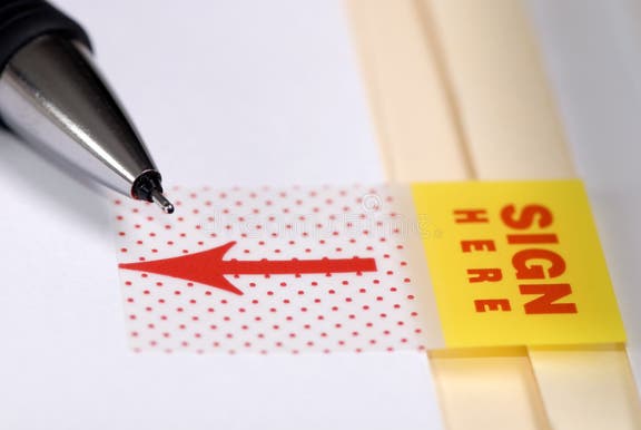 Sign Here macro stock photo. Image of folder, mail, overload - 1426526