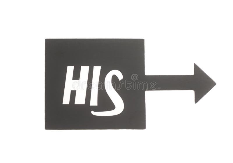 Sign his with arrow stock image. Image of couple, card - 102209443