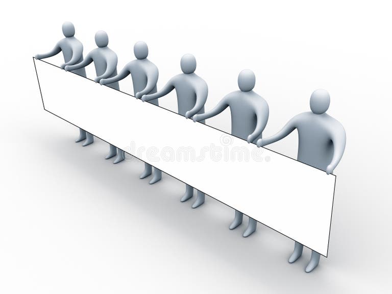 Sign Holders #1 stock illustration. Illustration of message - 334804