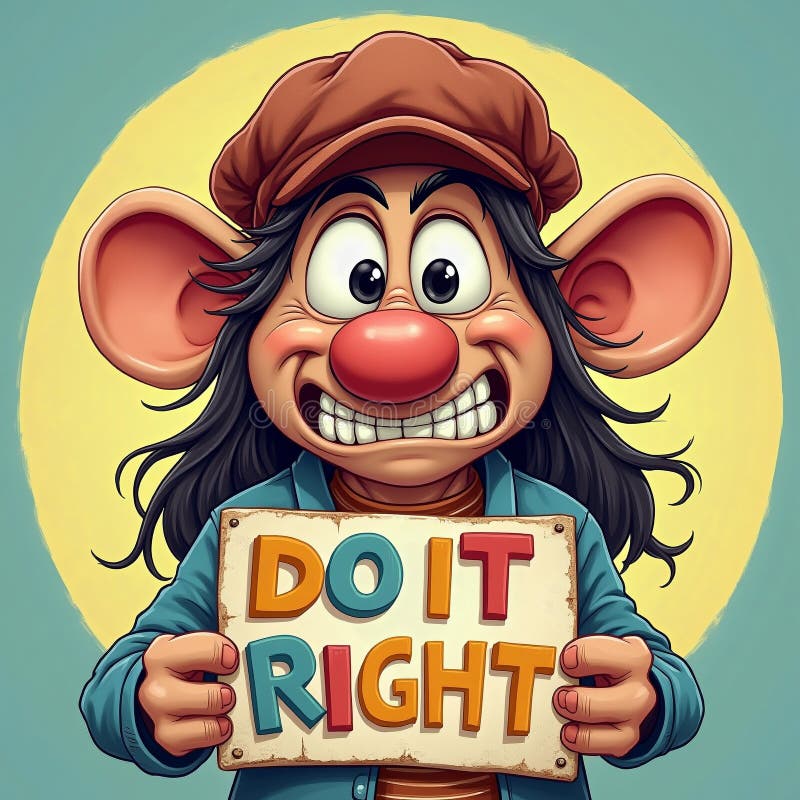 Sign Holding Text Poster Right Choice Best Correct Method Education ...