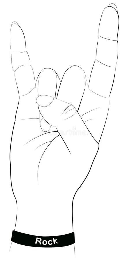 Horns Up Metal Sign Stock Illustrations – 77 Horns Up Metal Sign Stock ...