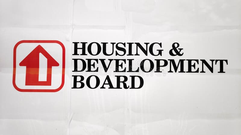Sign of Housing & Development Board HDB of Singapore Editorial ...