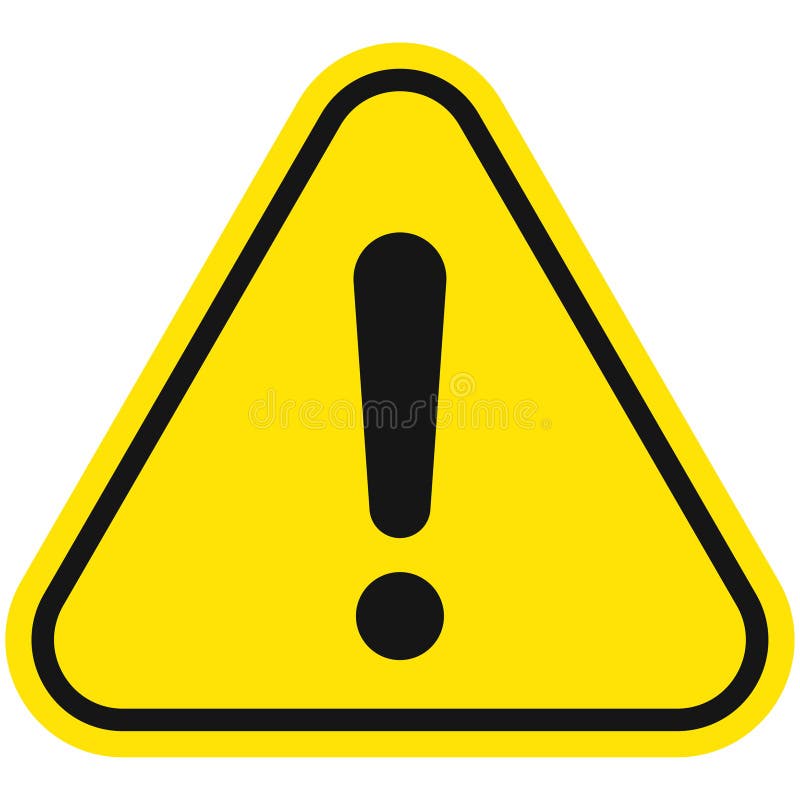 Warning Sign with Exclamation Mark on White Background. Hazard Warning ...